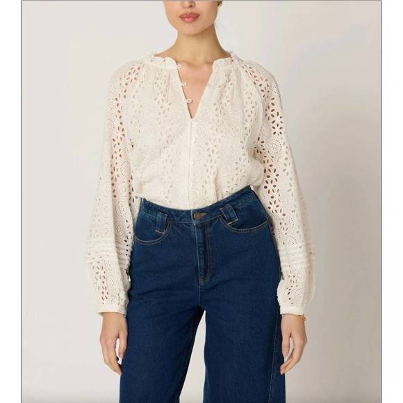 Cleobella | Tops | New Cleobella Womens Alicia Blouse In Ivory | Poshmark